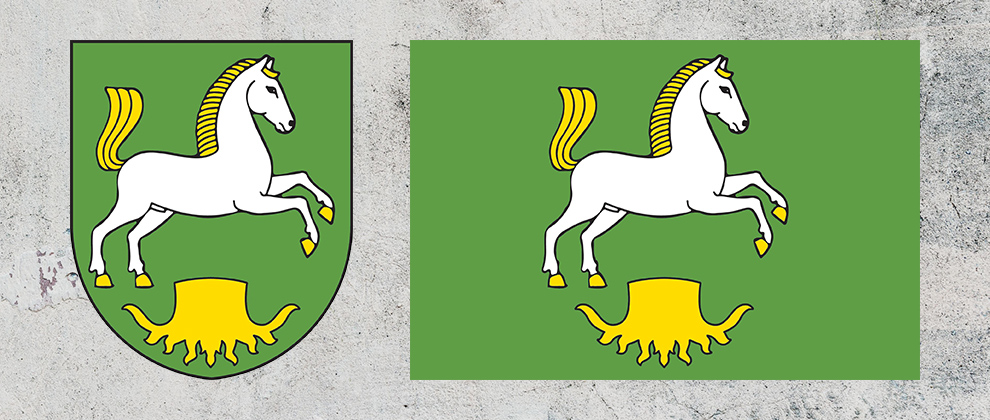 Obec Čestice - Heraldická místa